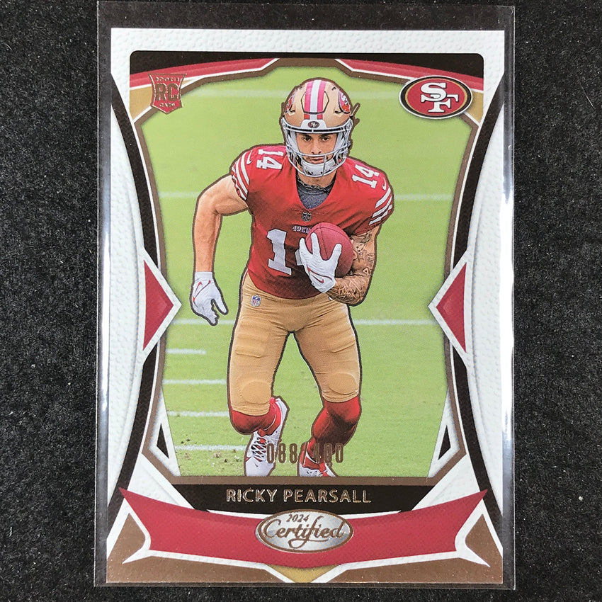 2024 Certified Football RICKY PEARSALL Rookie Base 88/400 #122 – Cherry ...