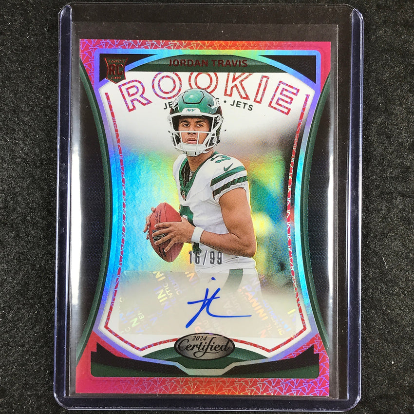 2024 Certified Football JORDAN TRAVIS Rookie Signatures Auto Red 16/99 ...