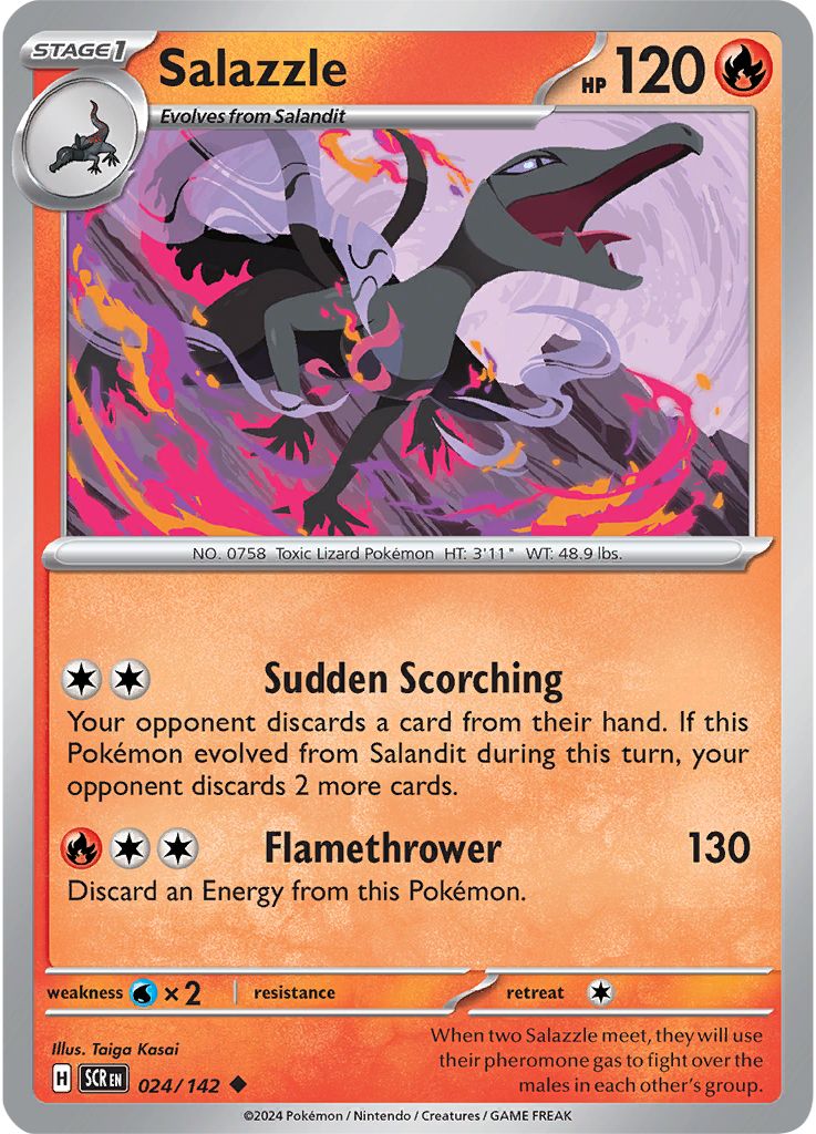024/142 - Salazzle - Uncommon Stellar Crown – Cherry Collectables