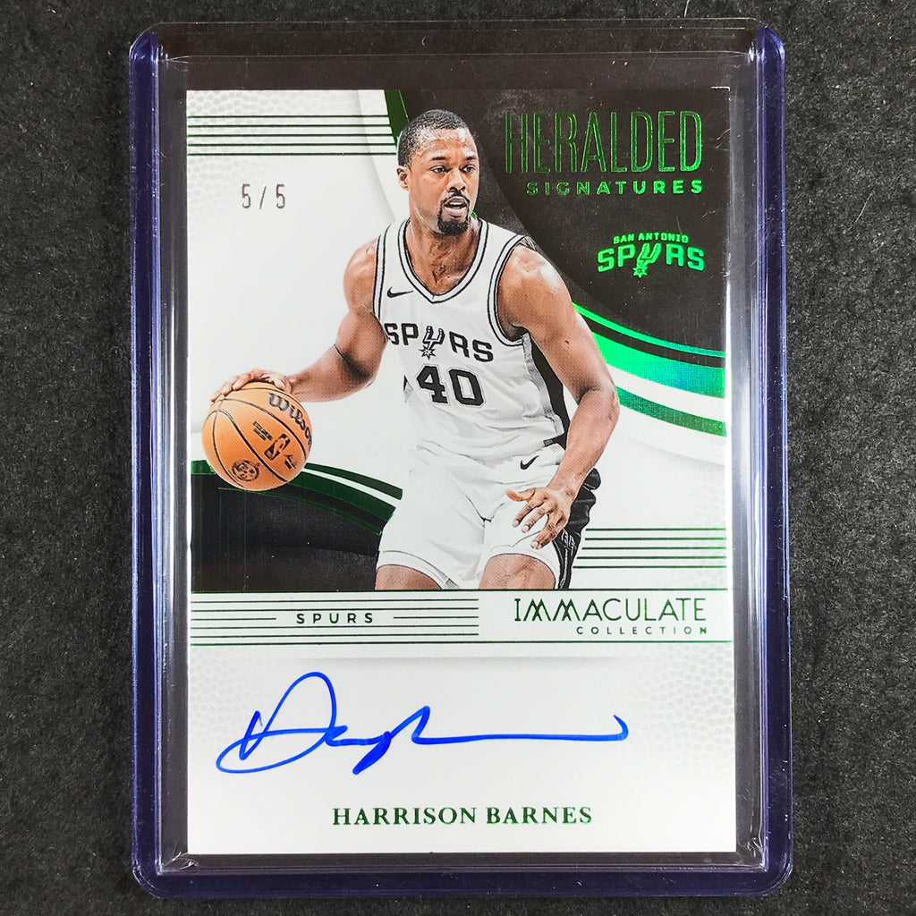 2024-25 Immaculate HARRISON BARNES Heralded Signatures Auto Green 5/5 ...