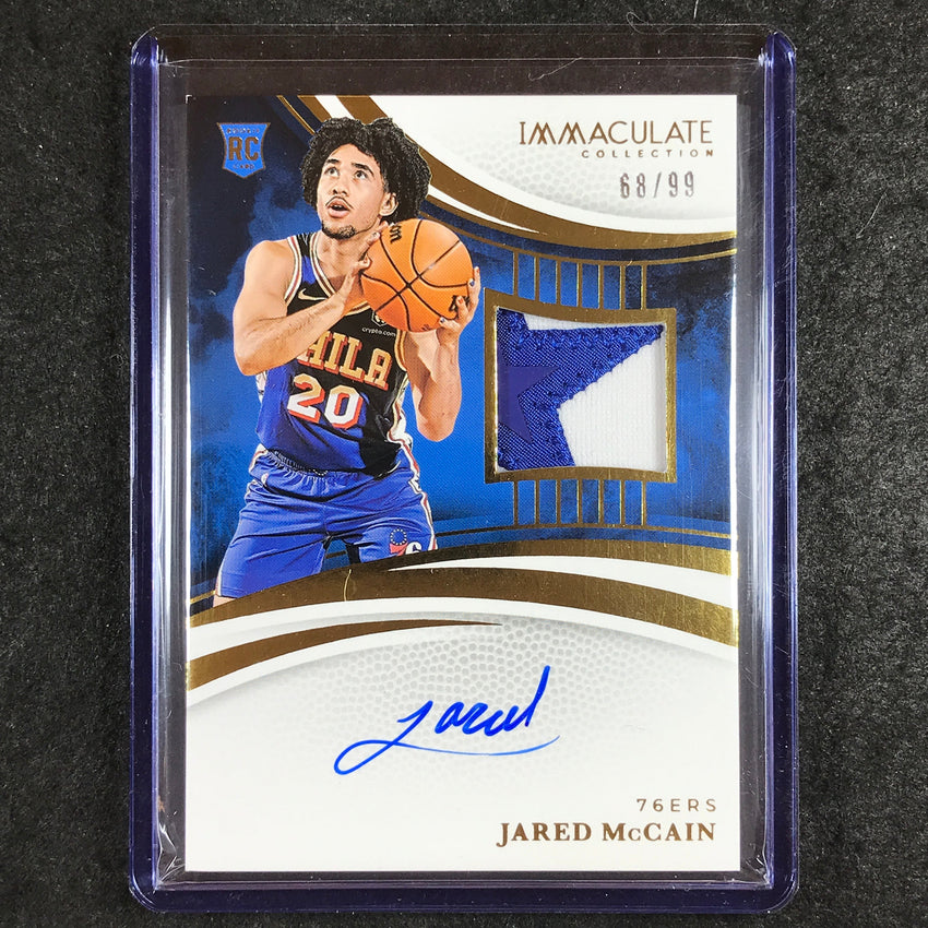 2024-25 Immaculate JARED MCCAIN Base Rookie Patch Auto 68/99 #122 ...