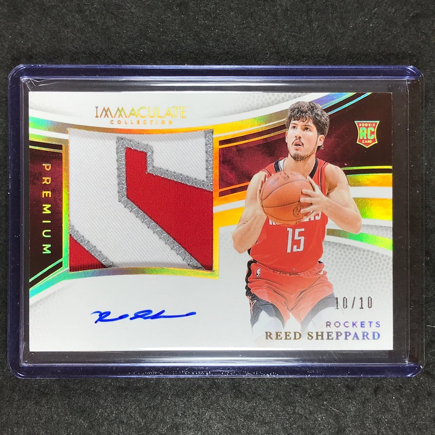 2024-25 Immaculate REED SHEPPARD Premium Rookie Patch Auto Gold 10/10 ...