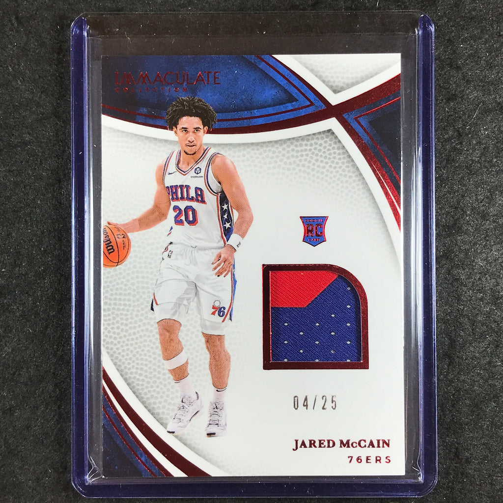 2024-25 Immaculate JARED MCCAIN Swatches Rookie Patch Relic Red 4/25 ...