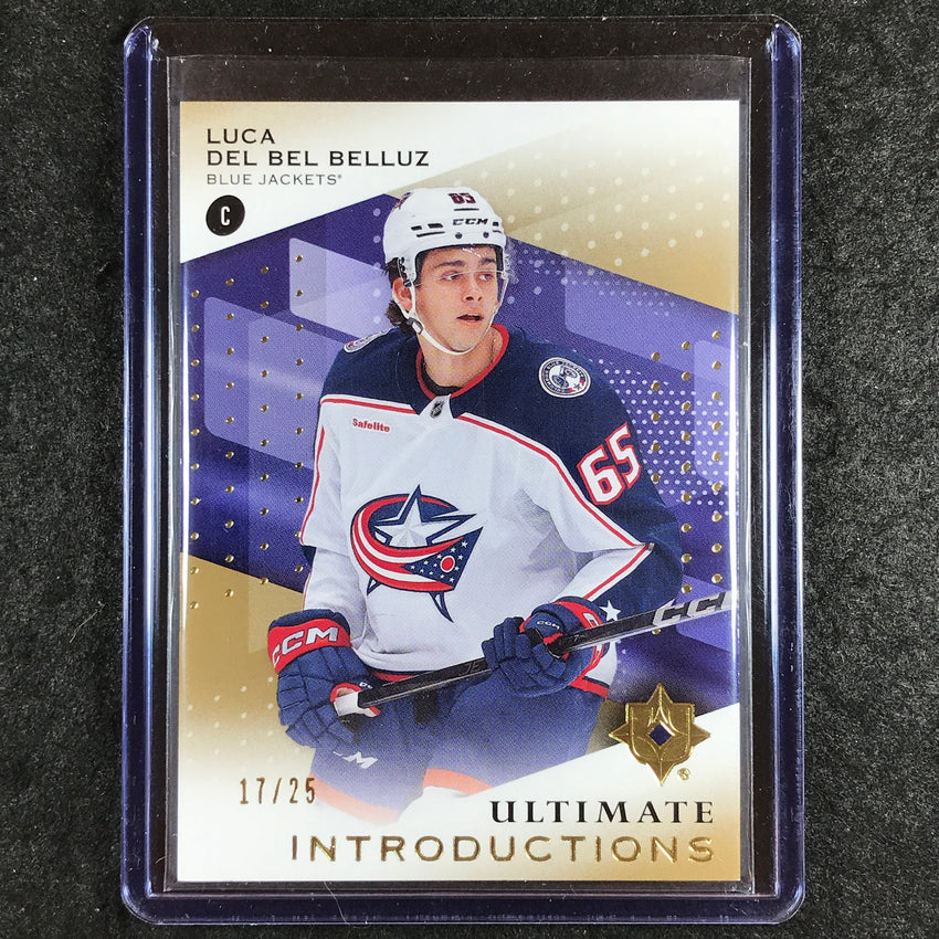 2024-25 Ultimate Hockey LUCA DEL BEL BELLUZ Introductions Rookie Gold ...