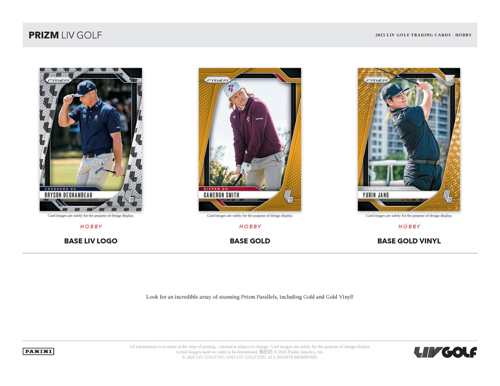 2025 Panini Prizm LIV Golf Hobby Box | Rahm DeChambeau Color Blast ...