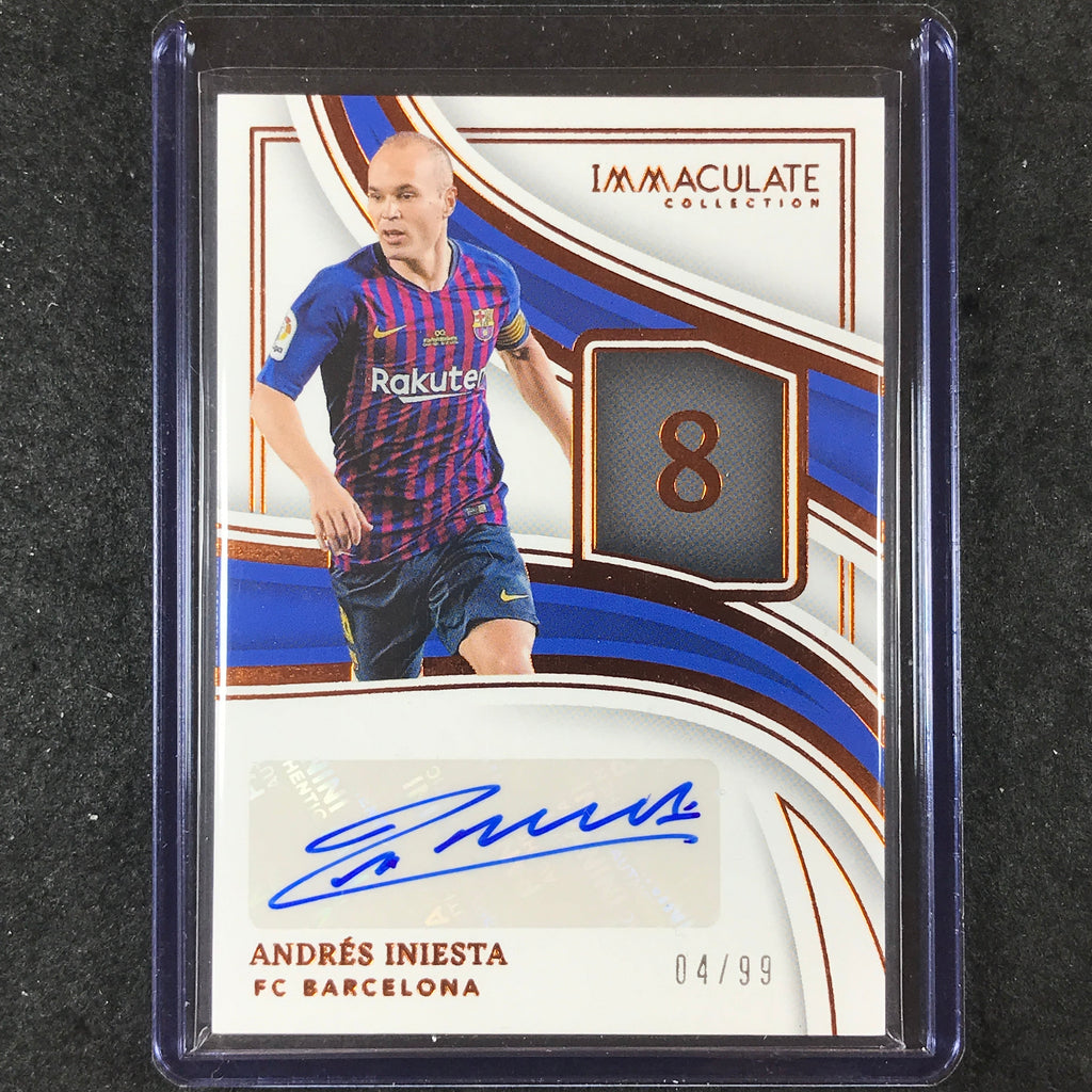 2023-24 Immaculate Soccer ANDRES INIESTA Immaculate Numbers Auto Base ...