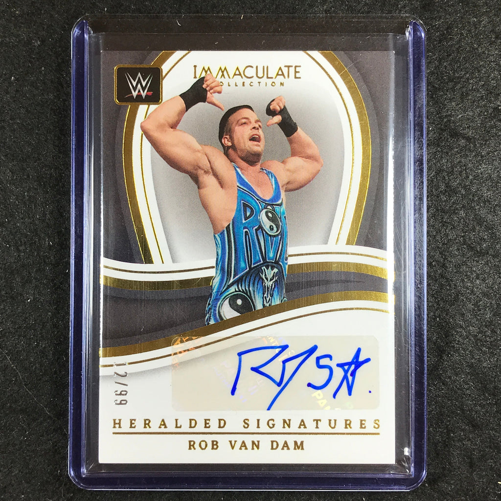 2023 Immaculate WWE ROB VAN DAM Heralded Signatures Auto 12/99 – Cherry ...