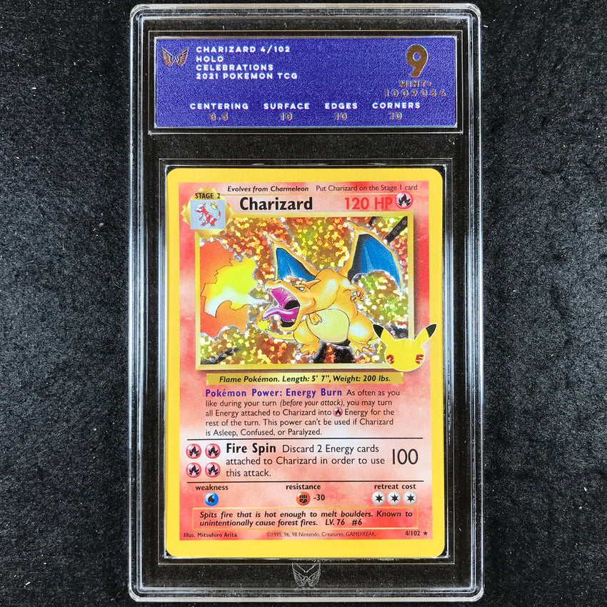 ARK Grading 9 Charizard - 4/102 - Holo Rare Celebrations Classic Colle ...