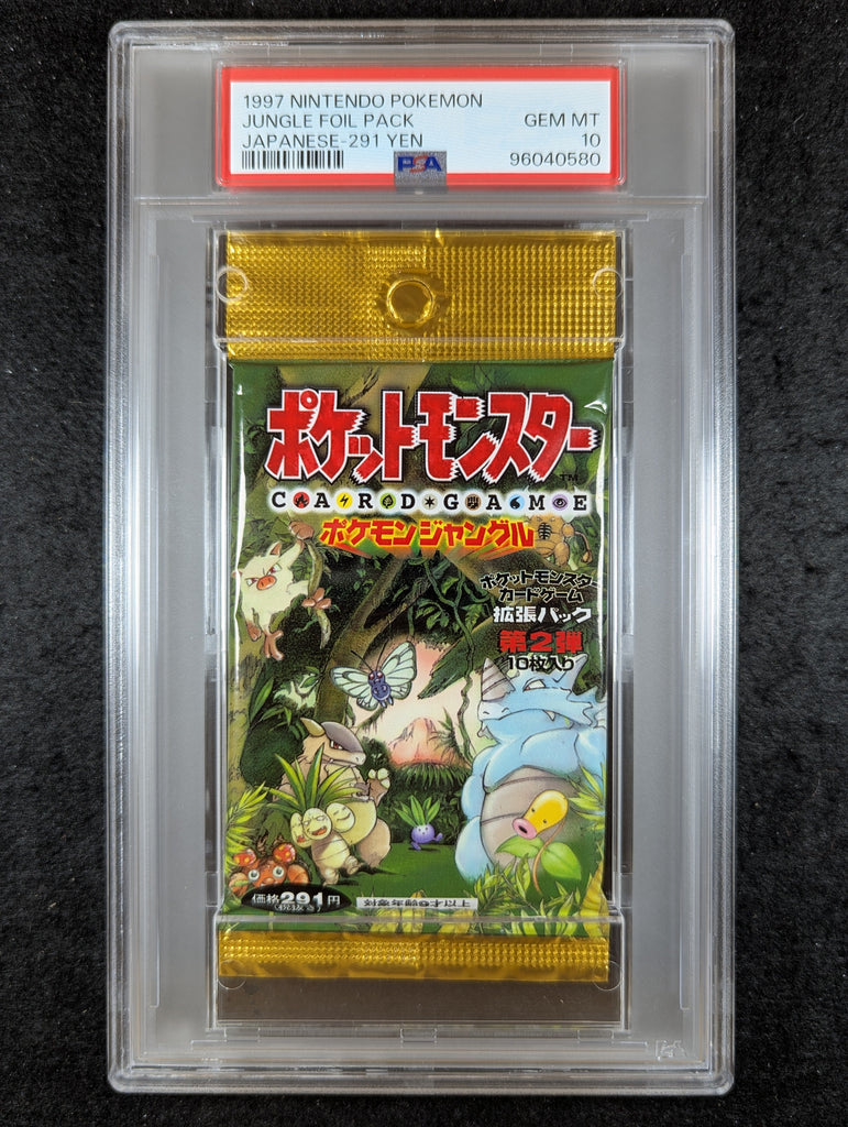 JAPANESE PSA 10 Pokemon 1997 Jungle Booster Pack (291 Yen) 580 – Cherry ...