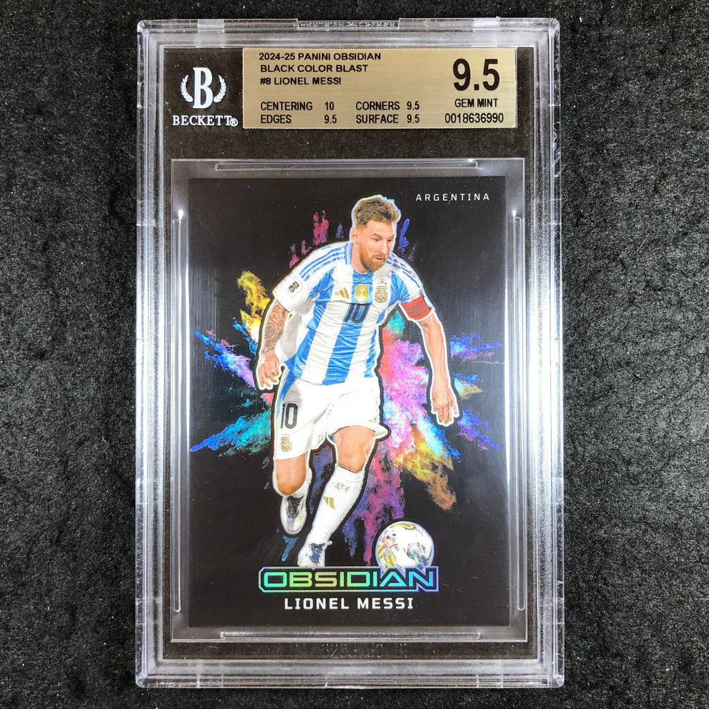 2024-25 Obsidian LIONEL MESSI Black Color Blast SSP #8 BGS 9.5 (990 ...