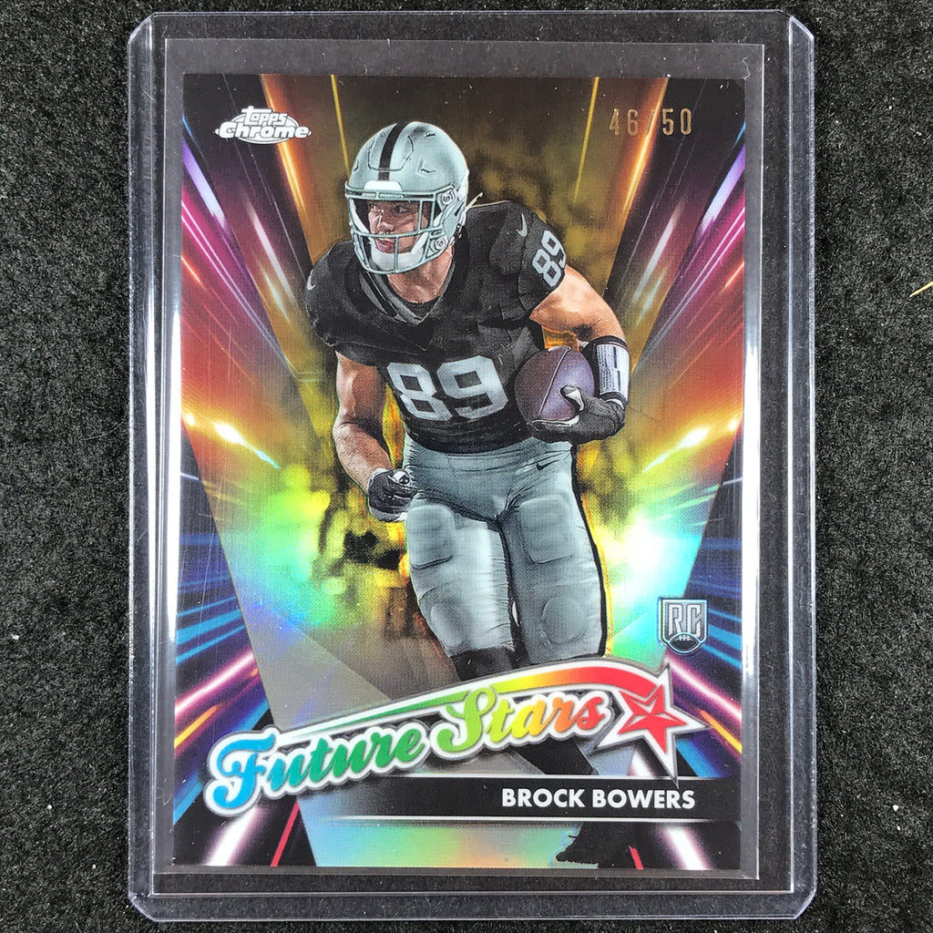 2024 Topps Chrome Football BROCK BOWERS Future Stars Rookie Gold 46/50 ...