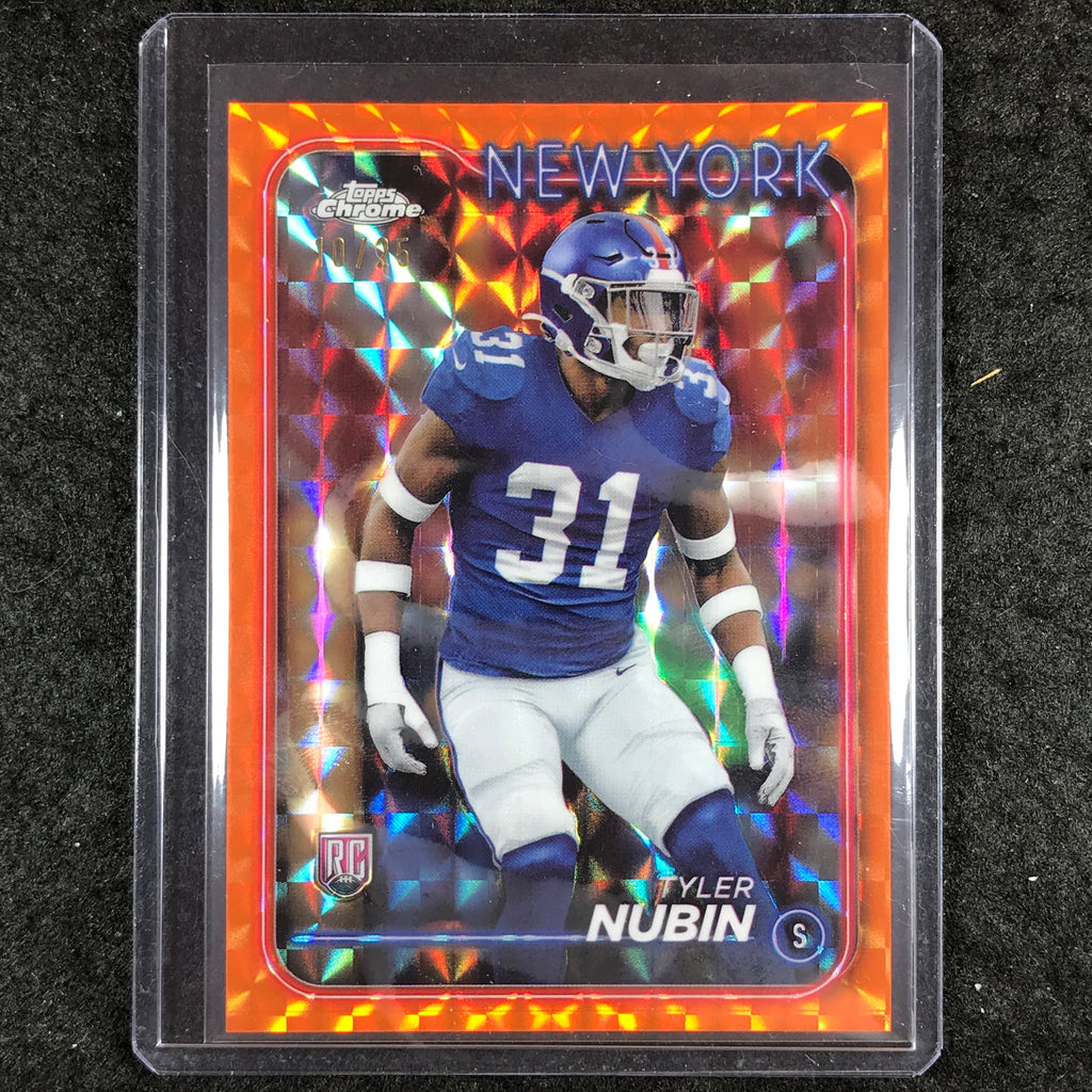 2024 Topps Chrome Football TYLER NUBIN Rookie Base Orange Geometric 10 ...
