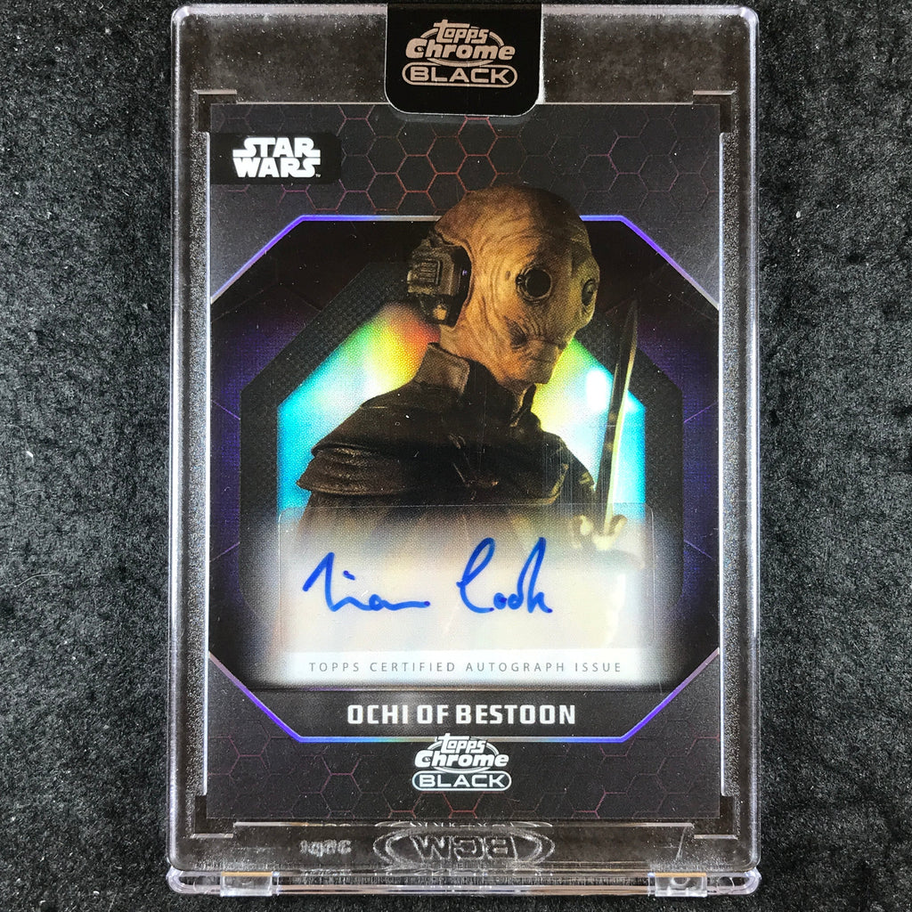2024 Star Wars Chrome Black LIAM COOK AS OCHI OF BESTOON Dark Side Aut ...
