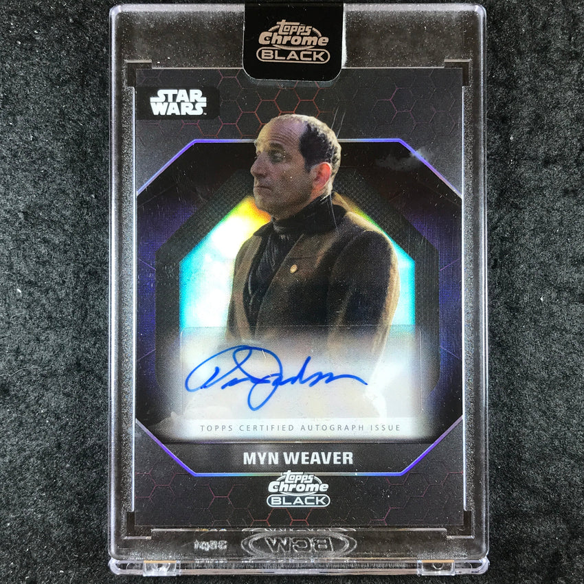 2024 Star Wars Chrome Black PETER JACOBSON AS MYN WEAVER Dark Side Aut ...