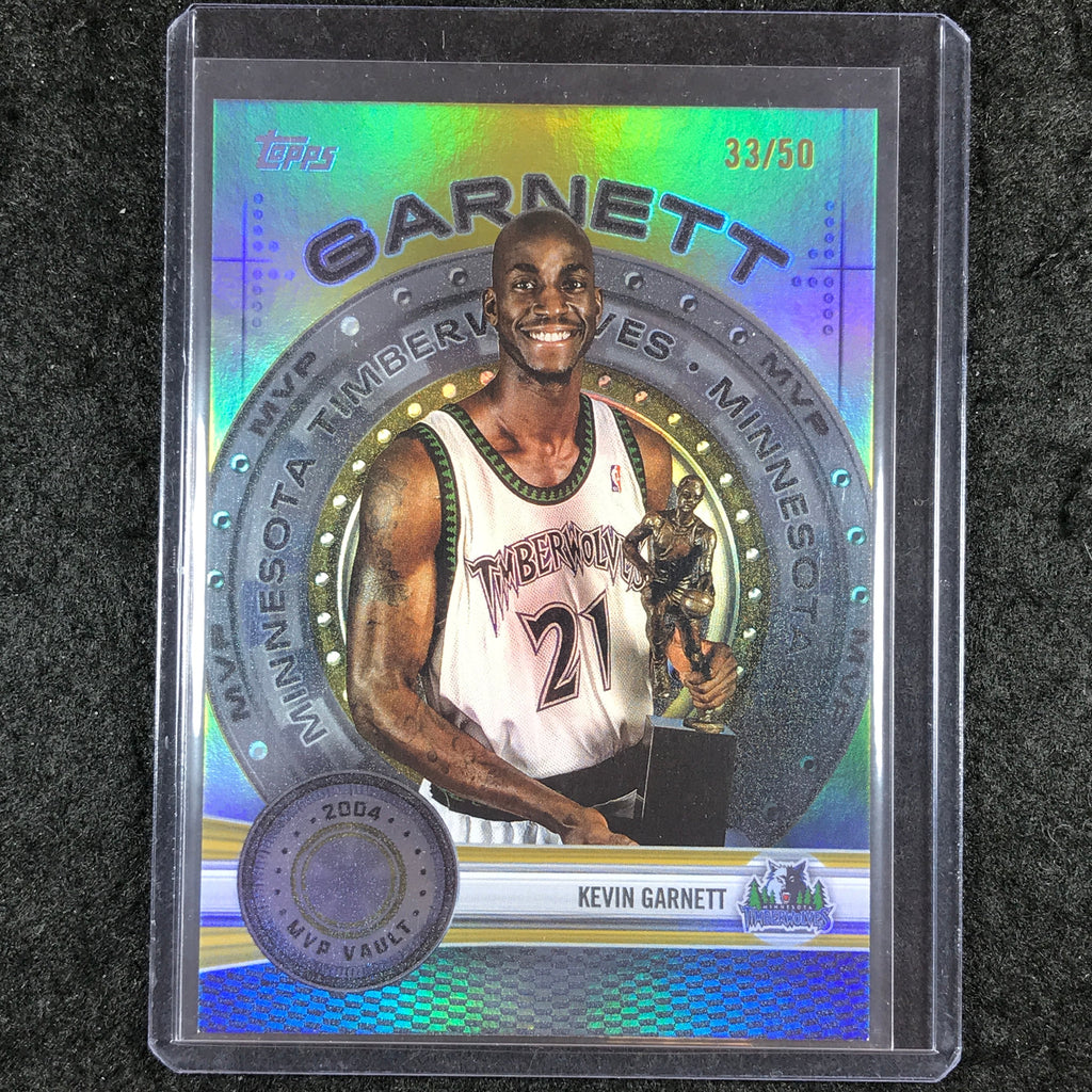 2025-26 Topps KEVIN GARNETT MVP Vault Gold Rainbow 33/50 #10 – Cherry ...