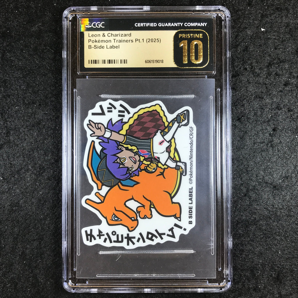 CGC PRISTINE 10 Leon & Charizard - B-Side Label 2025 Pokemon Trainers ...