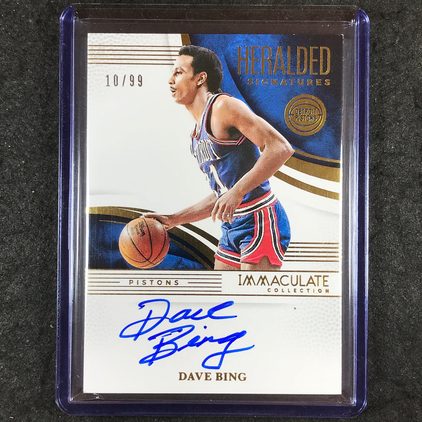 2024-25 Immaculate DAVE BING Heralded Signatures Auto 10/99 – Cherry ...