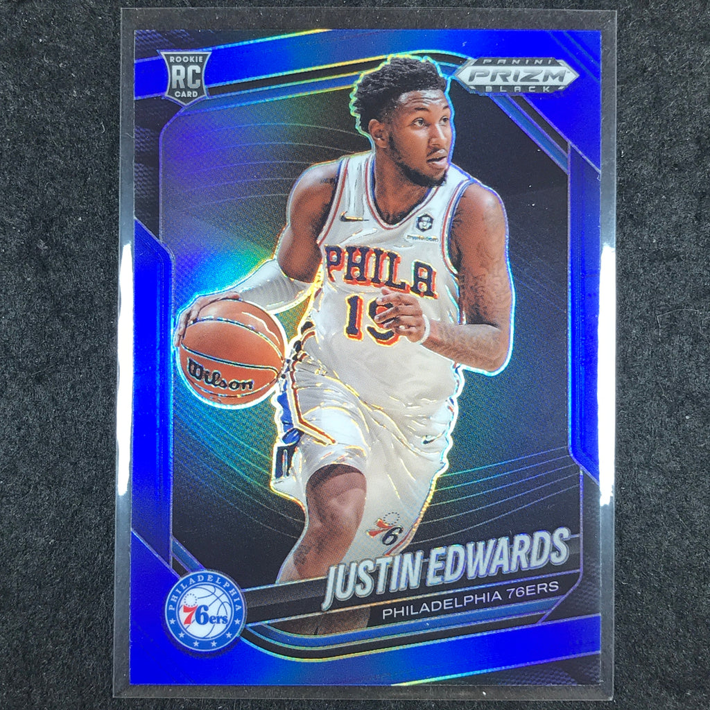 2024-25 Prizm Black JUSTIN EDWARDS Rookie Base Blue /199 #215 – Cherry ...