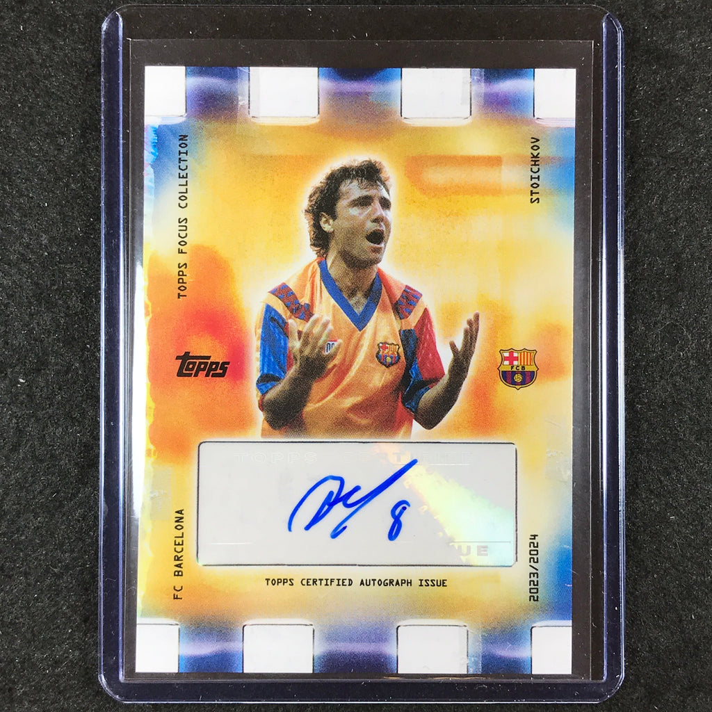 2023-24 Topps Focus Barcelona HRISTO STOICHKOV Golden Hour Auto #ST ...