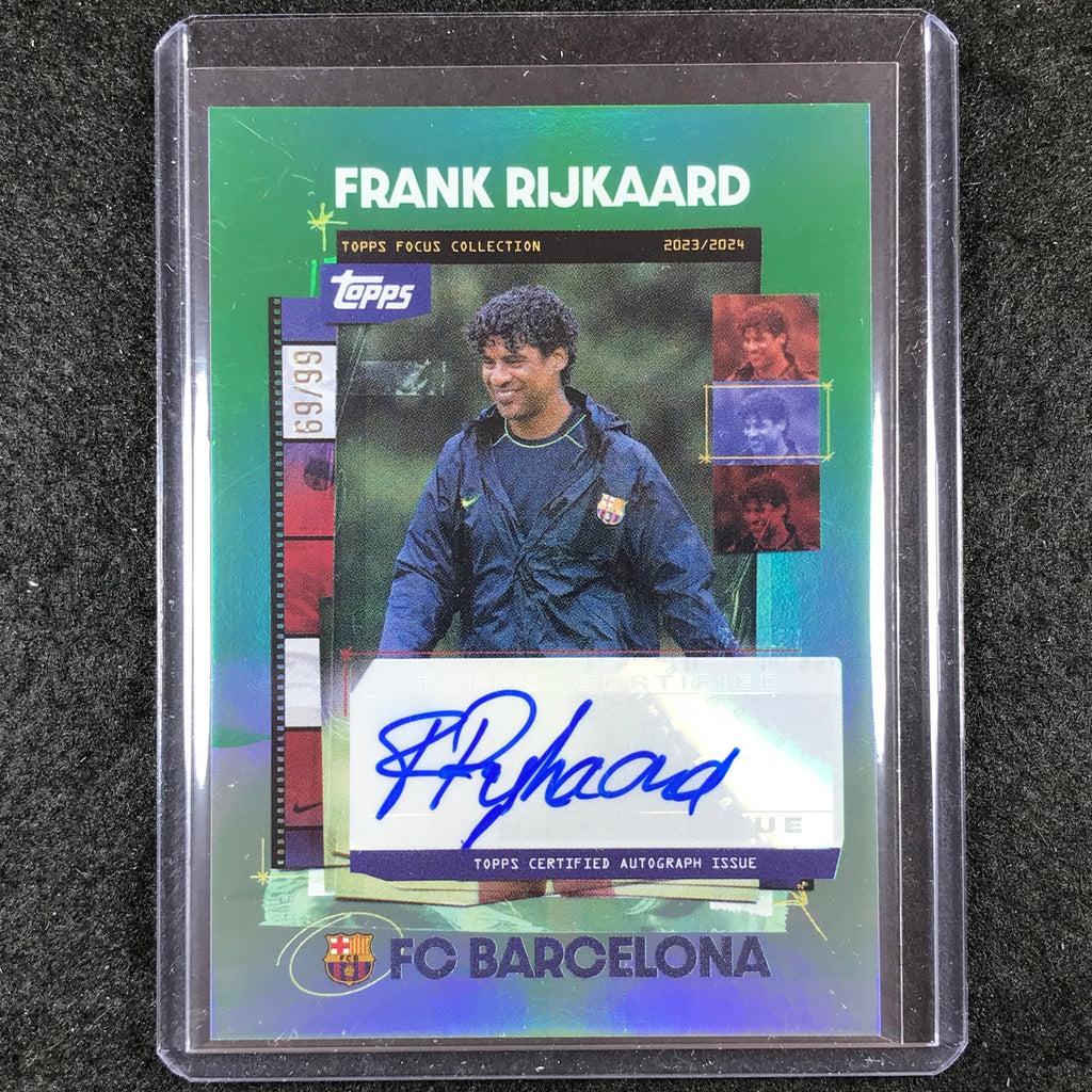 2023-24 Topps Focus Barcelona FRANK RIJKAARD Snapshots Auto Green 69/9 ...