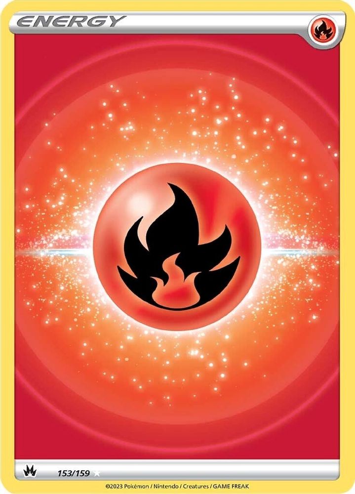 Fire Energy (Texture Full Art) - [ 153/159 ] - Ultra Rare - Pokemon Cr ...