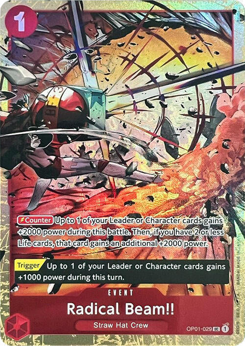 Radical Beam OP01-029 - Alternate Art UC - Premium Card Collection Bes ...