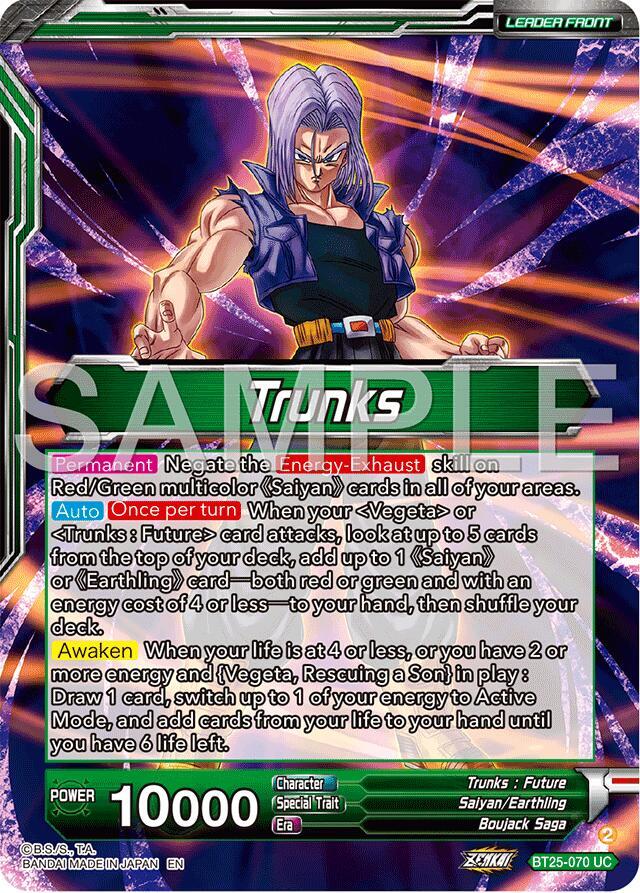 Trunks // SS Trunks, Tournament Battle to the Death - BT25-070 - SLR ...