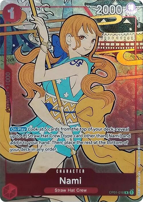 Nami - ST01-016 - Alternate Art R - English 1st Anniversary Set Promo ...