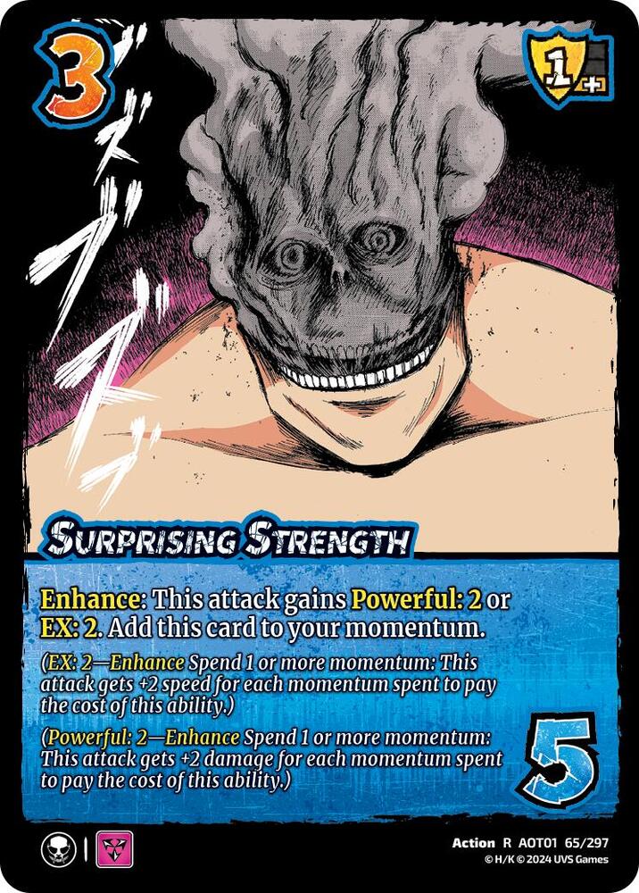 FOIL Surprising Strength - 065/297 - R - Universus Attack on Titan ...