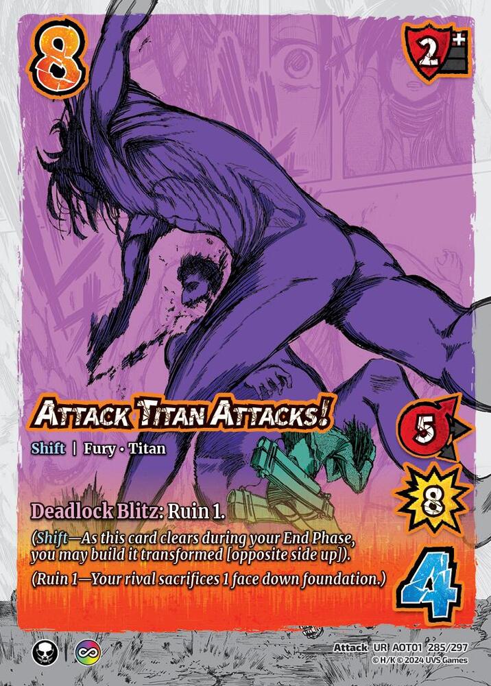 FOIL Attack Titan Attacks! // The Attack Titan - 285/297 - UR - Attack ...