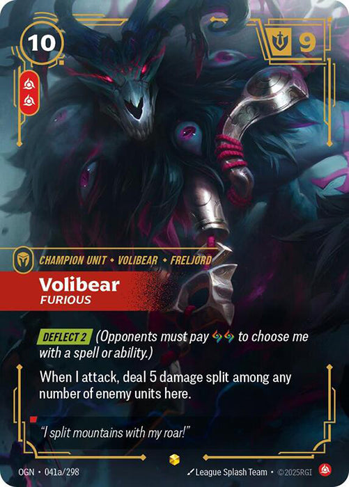 [ALTERNATE ART] Volibear - Furious (Alternate Art) (041A) - 041a/298 ...