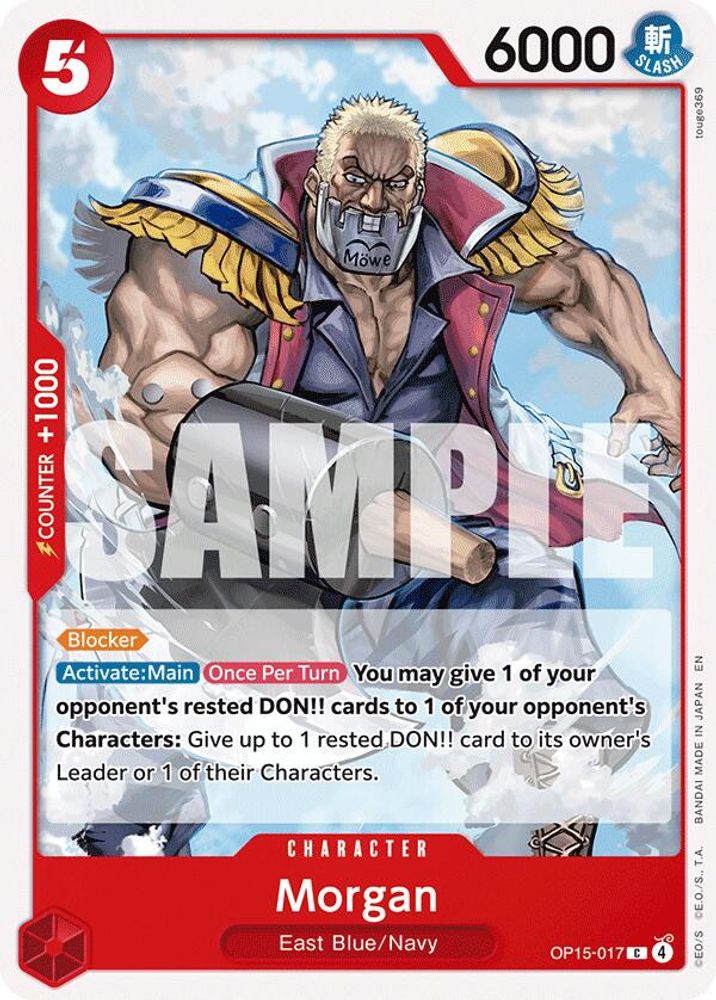 PLAYSET (4) 4x Morgan (OP15-017) Common - One Piece Adventure on Kami ...