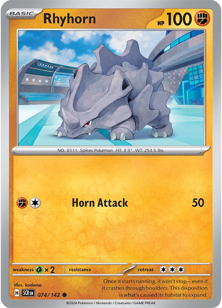 074/142 - Rhyhorn - Common Stellar Crown – Cherry Collectables
