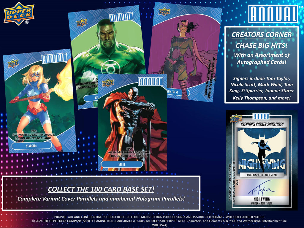 2023-24 Upper Deck DC Annual Trading Cards Hobby Box | Bat Man Joker ...