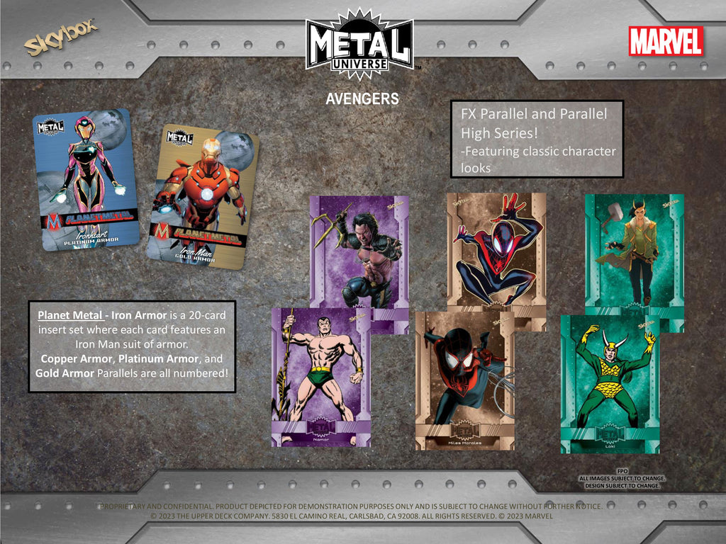 2024 Upper Deck Marvel Avengers Metal Universe Hobby Pack | Gold PMG ...