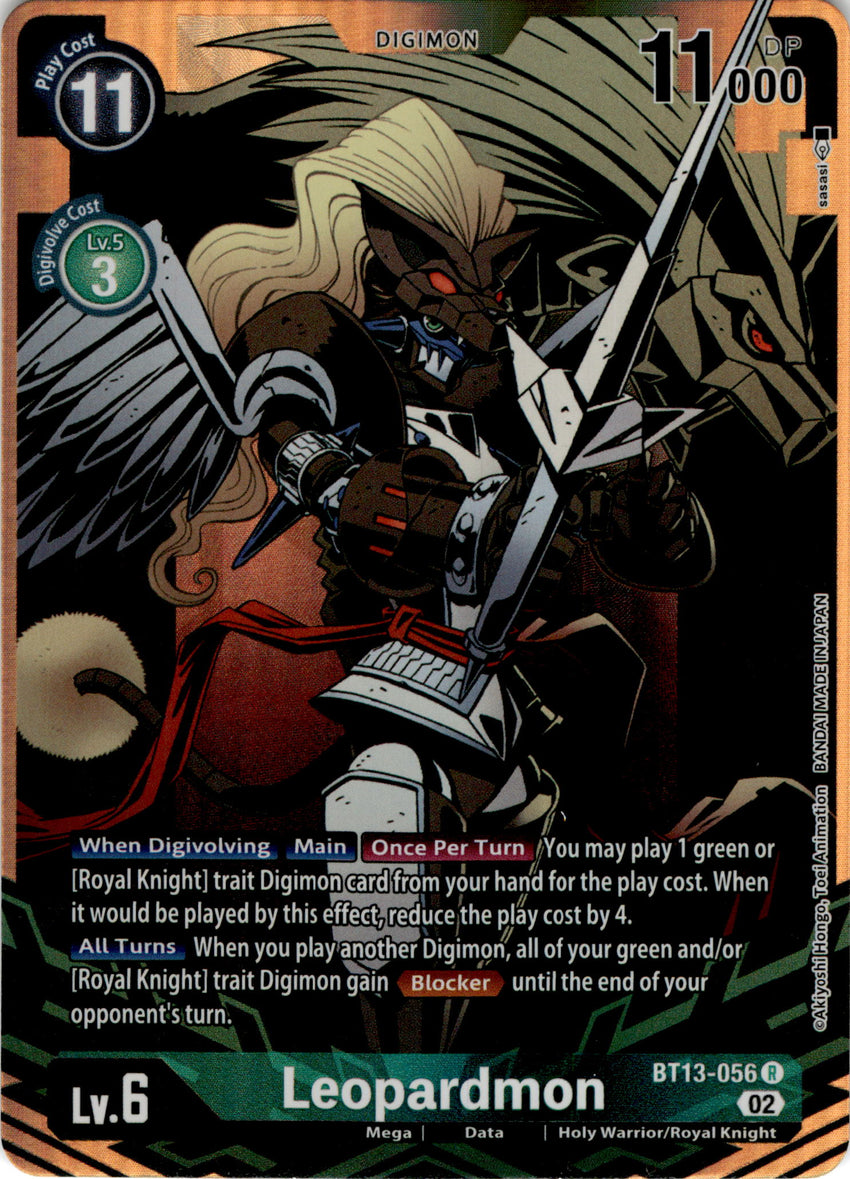 Alternate Art Leopardmon Bt13-056 R - Bt13 Versus Royal Knights – Cherry Collectables