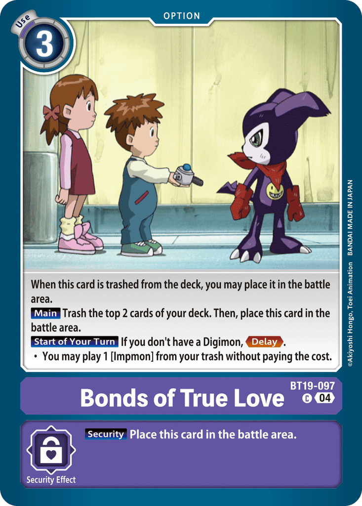 PLAYSET (4) 4x Bonds of True Love BT19-097 Common - BT19-20 Special Bo ...