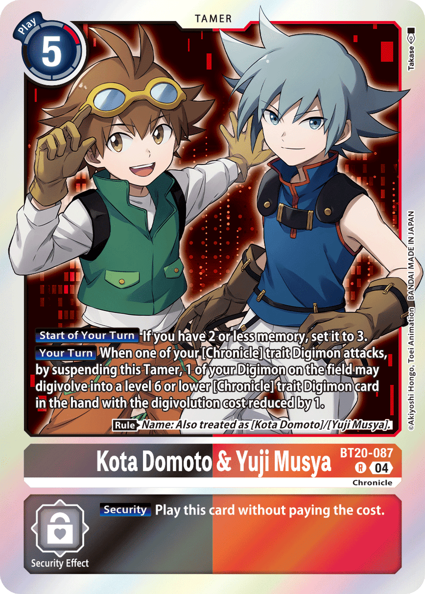 Kota Domoto & Yuji Musya BT20-087 Rare - BT19-20 Special Booster VER 2 – Cherry Collectables