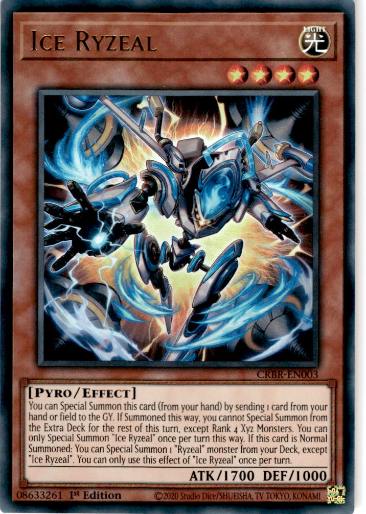 Ice Ryzeal - CRBR-EN003 - Ultra Rare 1st Edition – Cherry Collectables