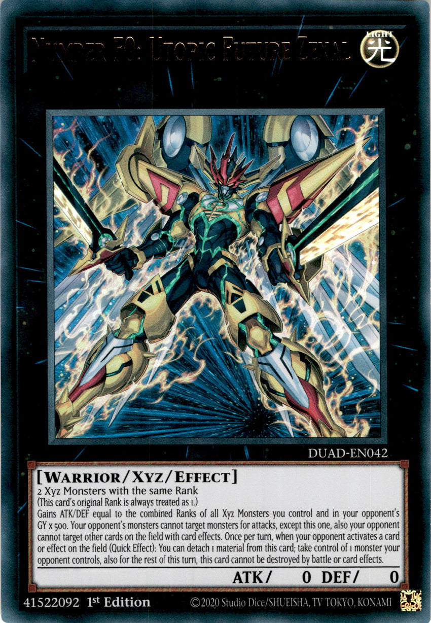 Number F0: Utopic Future Zexal - DUAD-EN042 - Ultra Rare 1st Edition – Cherry Collectables