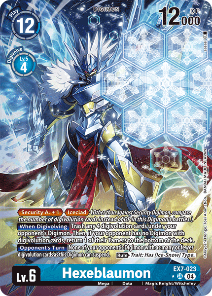 ALTERNATE ART Hexeblaumon EX7-023 - SR EX07 Digimon Liberator – Cherry ...