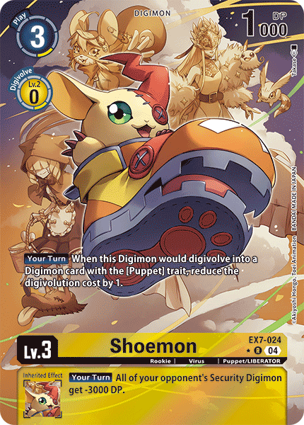 ALTERNATE ART Shoemon EX7-024 - R EX07 Digimon Liberator – Cherry ...