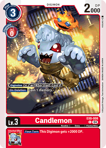 PLAYSET (4) 4x Candlemon EX8-008 - Common EX08 Chain of Liberation ...
