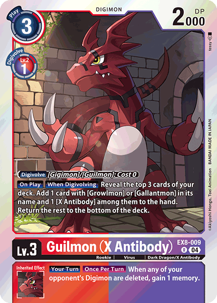 Guilmon (X Antibody) EX8-009 - Rare EX08 Chain of Liberation – Cherry ...