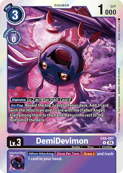 DemiDevimon EX8-057 - Rare EX08 Chain of Liberation – Cherry Collectables