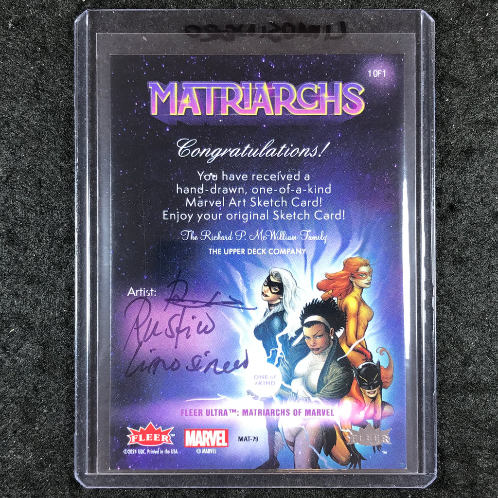 2024 Matriarchs of Marvel EMMA FROST Artist Sketch 1/1 RUSTICO LIMOSIN ...