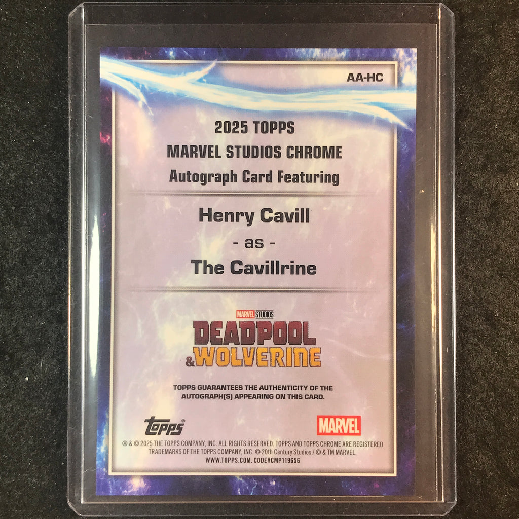 2025 Topps Chrome Marvel Studios HENRY CAVILL AS THE CAVILLRINE Autogr ...