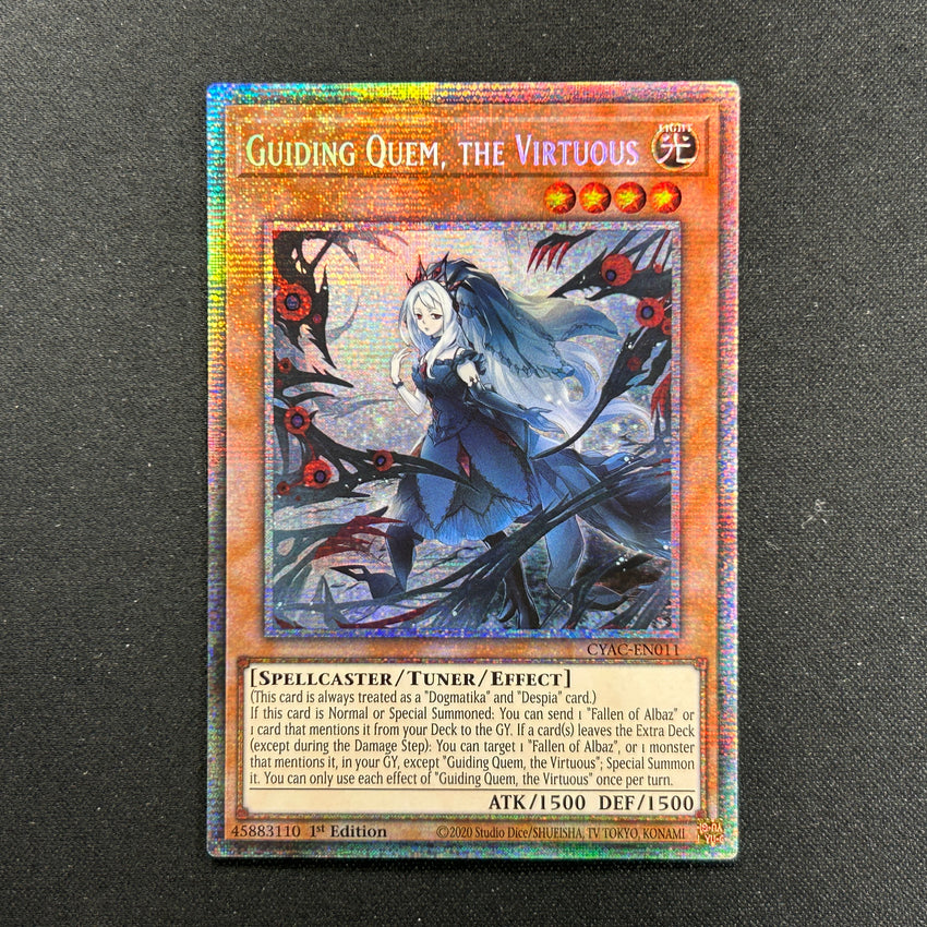 (A) STARLIGHT RARE Guiding Quem, the Virtuous - CYAC-EN011 - 1st Editi ...