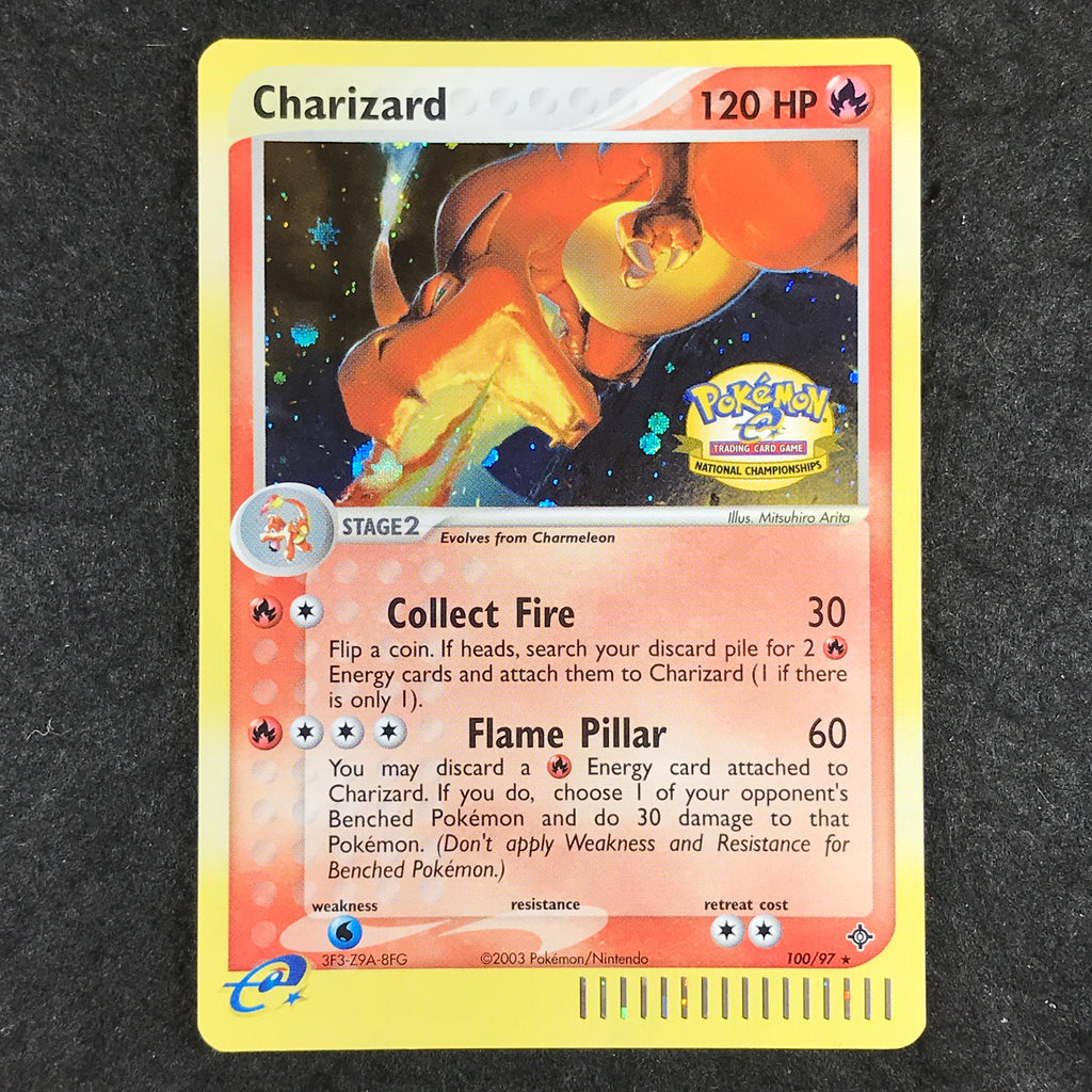 Charizard - 100/97 - Holo Rare NATIONAL CHAMPIONSHIPS STAMP EX Dragon ...