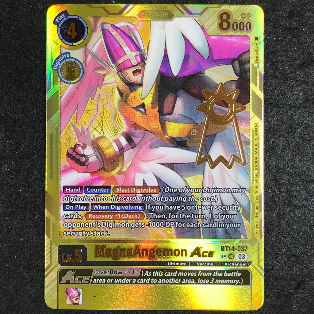SPECIAL RARE Alternate Art Magnaangemon Ace BT14-037 - SP BT15 Exceed ...